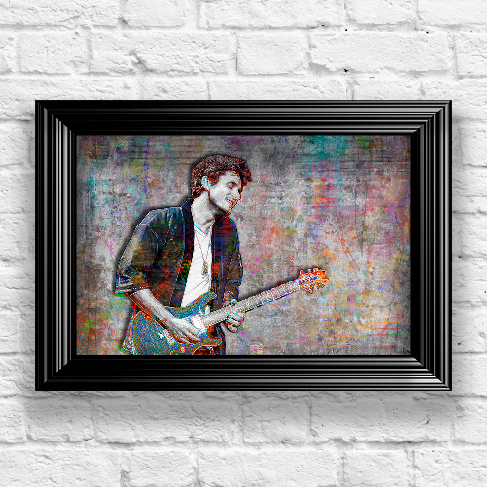 John Mayer Layered Poster, John Mayer Landscape Gift, John Mayer Color ...