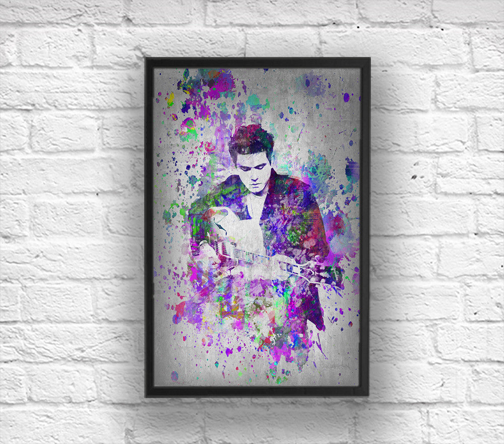 John Mayer Poster, John Mayer Portrait Gift, John Mayer Colorful Layer ...