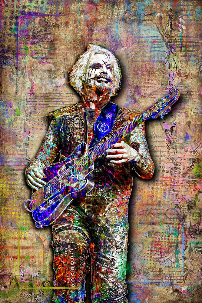 John 5 Poster, John 5 Guitar Tribute Fine Art Poster – McQDesign