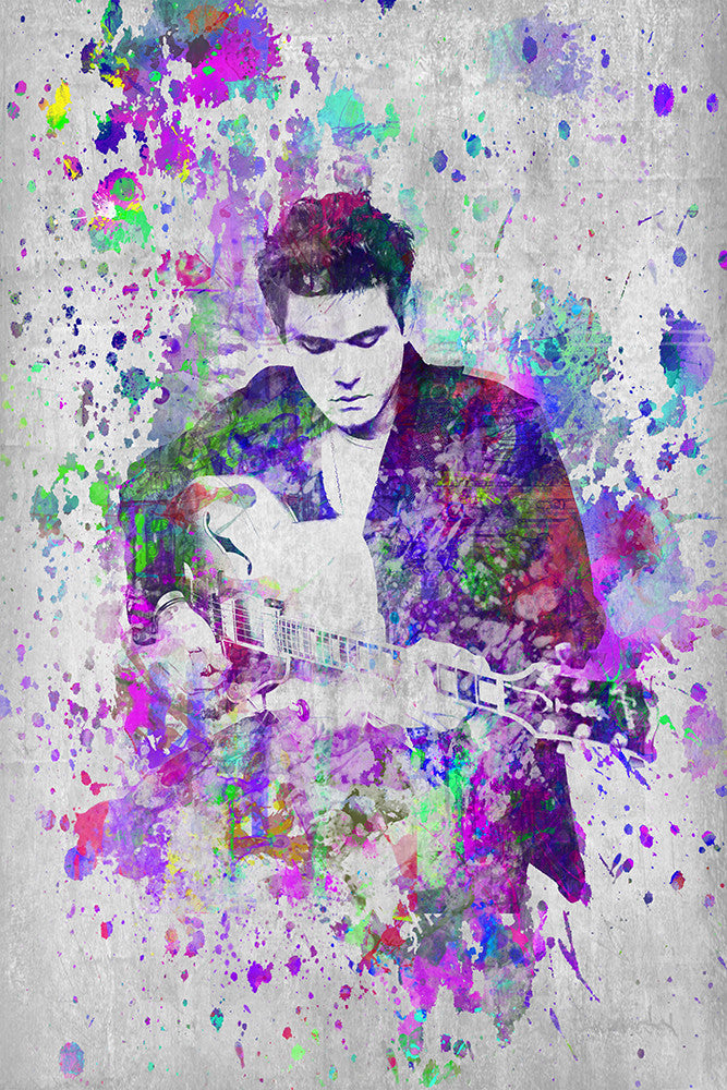 John Mayer Poster, John Mayer Portrait Gift, John Mayer Colorful Layer ...