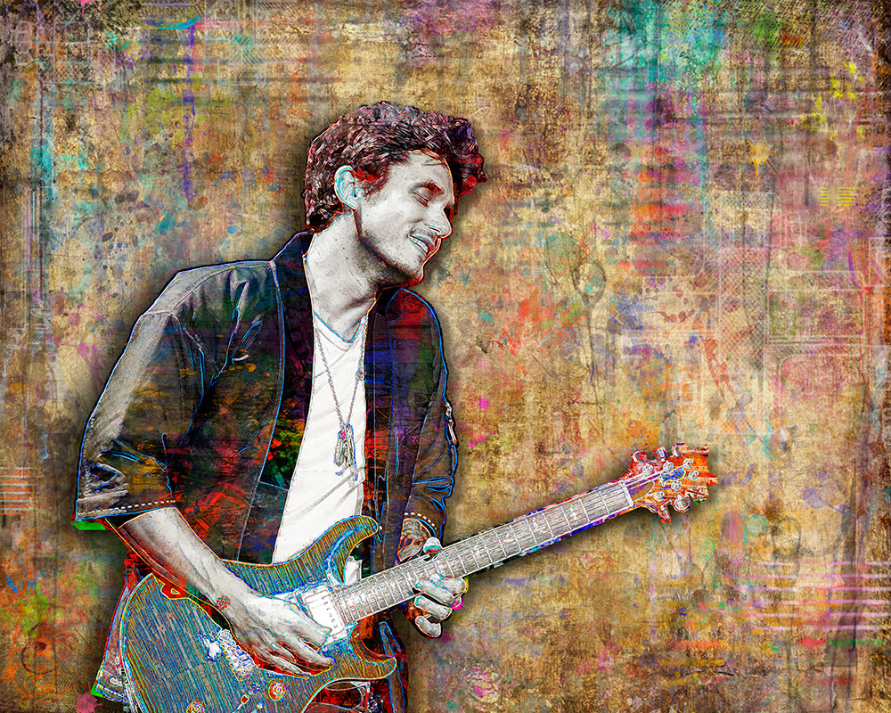 John Mayer Poster, John Mayer Portrait 3 Gift, John Mayer Tribute Fine ...