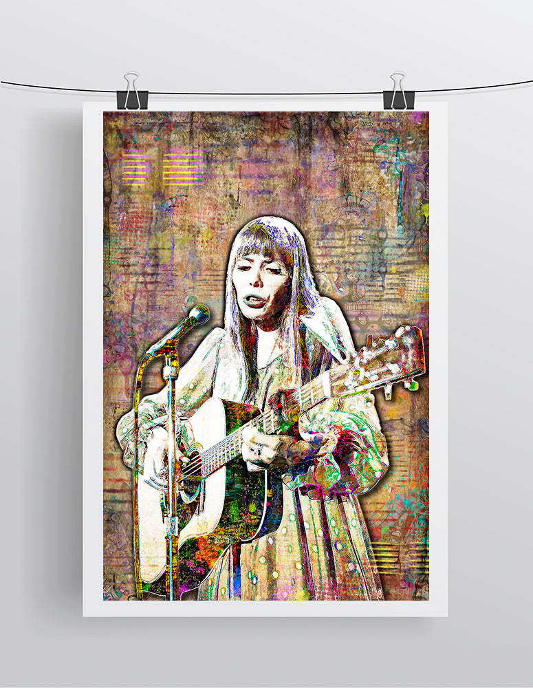 Joni Mitchell Poster, Joni Mitchell Tribute Fine Art – McQDesign