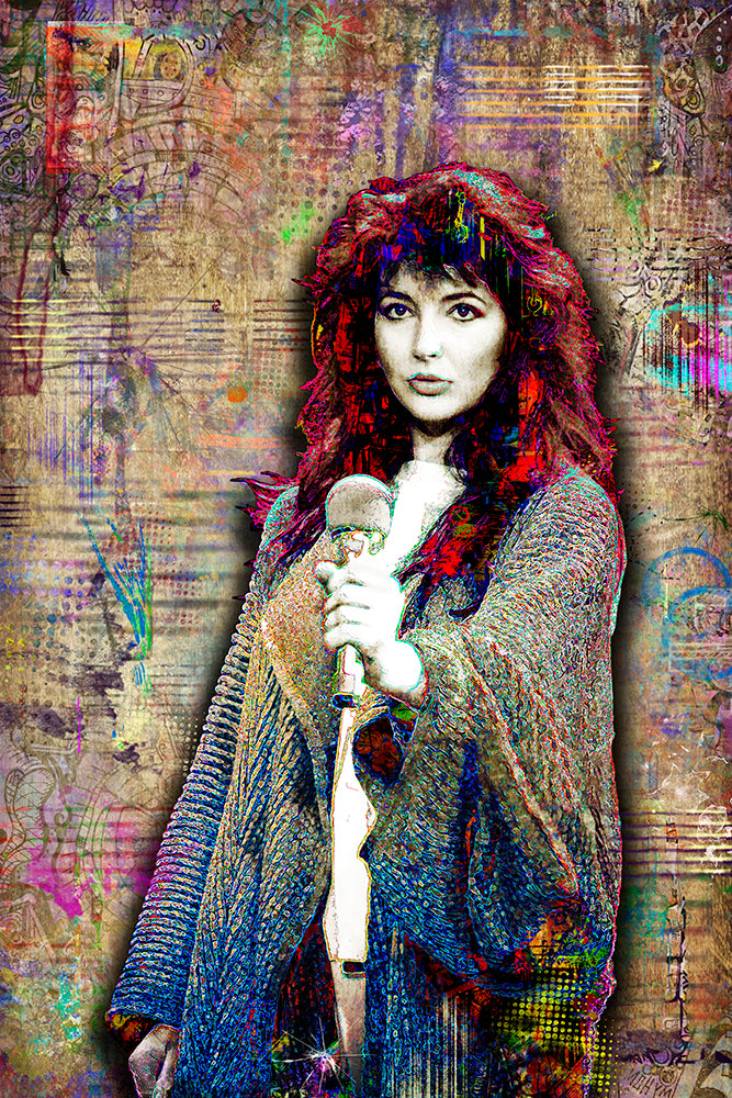 Kate Bush Poster, Kate Bush Pop Art Tribute Fine Art Poster – McQDesign