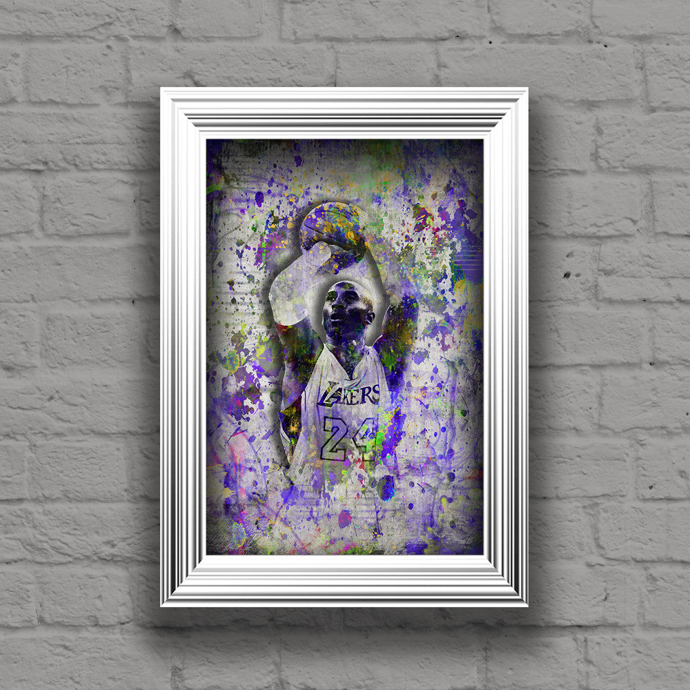 Kobe Bryant Poster, Kobe Bryant Gift, Kobe Bryant Colorful Layered Tri ...