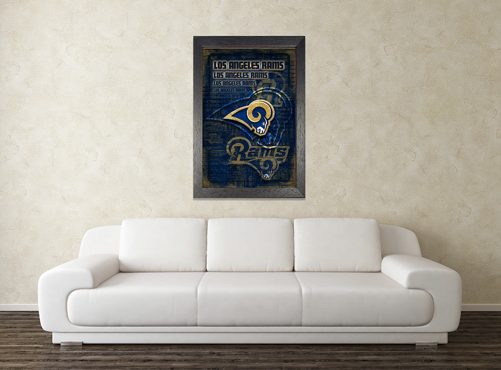 Los Angeles Rams Football Poster, LA Rams Artwork, Los Angeles Rams in ...