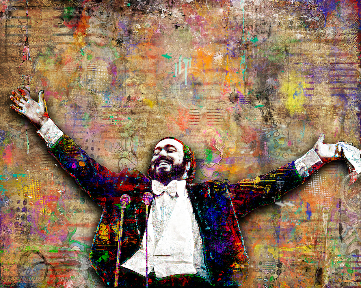 Luciano Pavarotti Poster, Tenor Top Gift, Luciano Tribute Fine Art ...