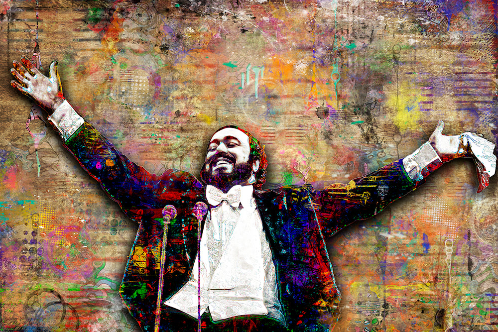 Luciano Pavarotti Poster, Tenor Top Gift, Luciano Tribute Fine Art ...
