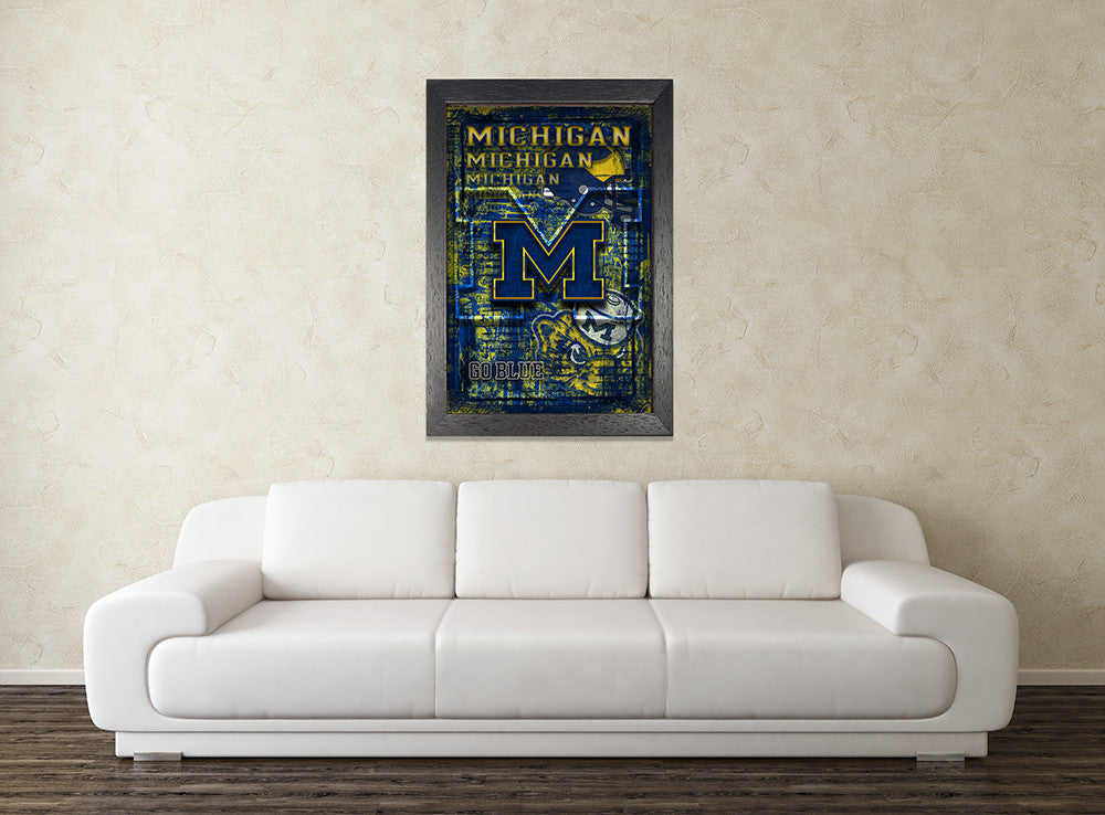 University of Michigan Wolverines Poster, Wolverines Gift, Michigan Ma ...