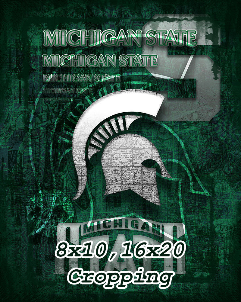 Michigan State Spartans Poster, Spartans Gift, Michigan State Man Cave ...