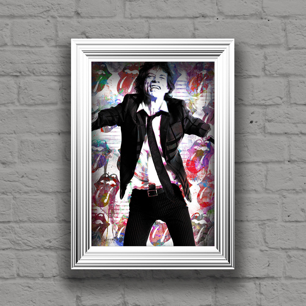 Mick Jagger Poster, Mick Jagger Gift, Mick Jagger Rolling Stones Color ...