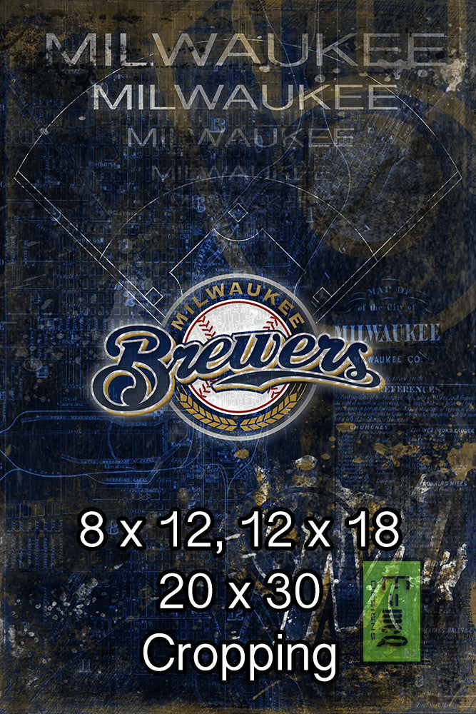 Milwaukee Brewers Poster, Milwaukee Brewers Artwork Gift, Brewers Laye ...