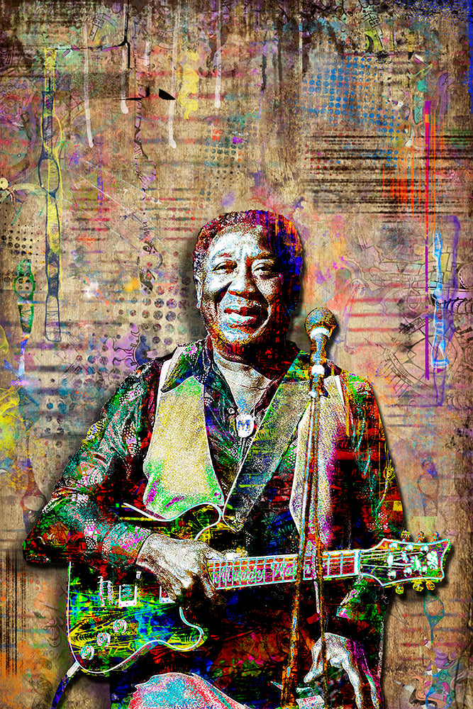 Muddy Waters Blues Poster, Muddy Waters Tribute Fine Art – McQDesign