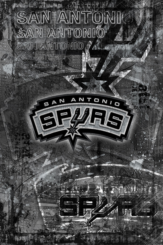 San Antonio Spurs Poster, San Antonio Spurs Print, Spurs Gift, San Ant ...