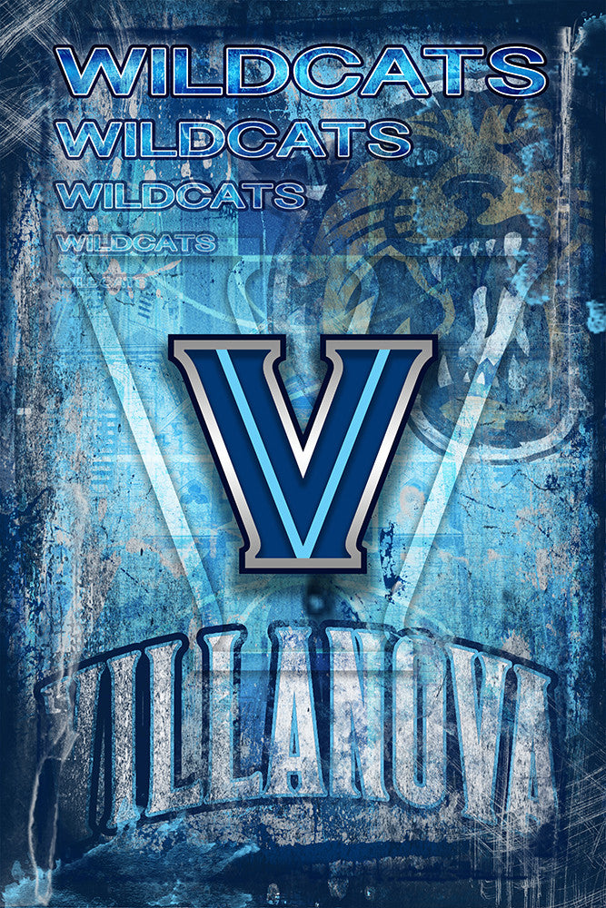 Villanova Wildcats Poster, Villanova Wildcats Gift, University of Vill ...