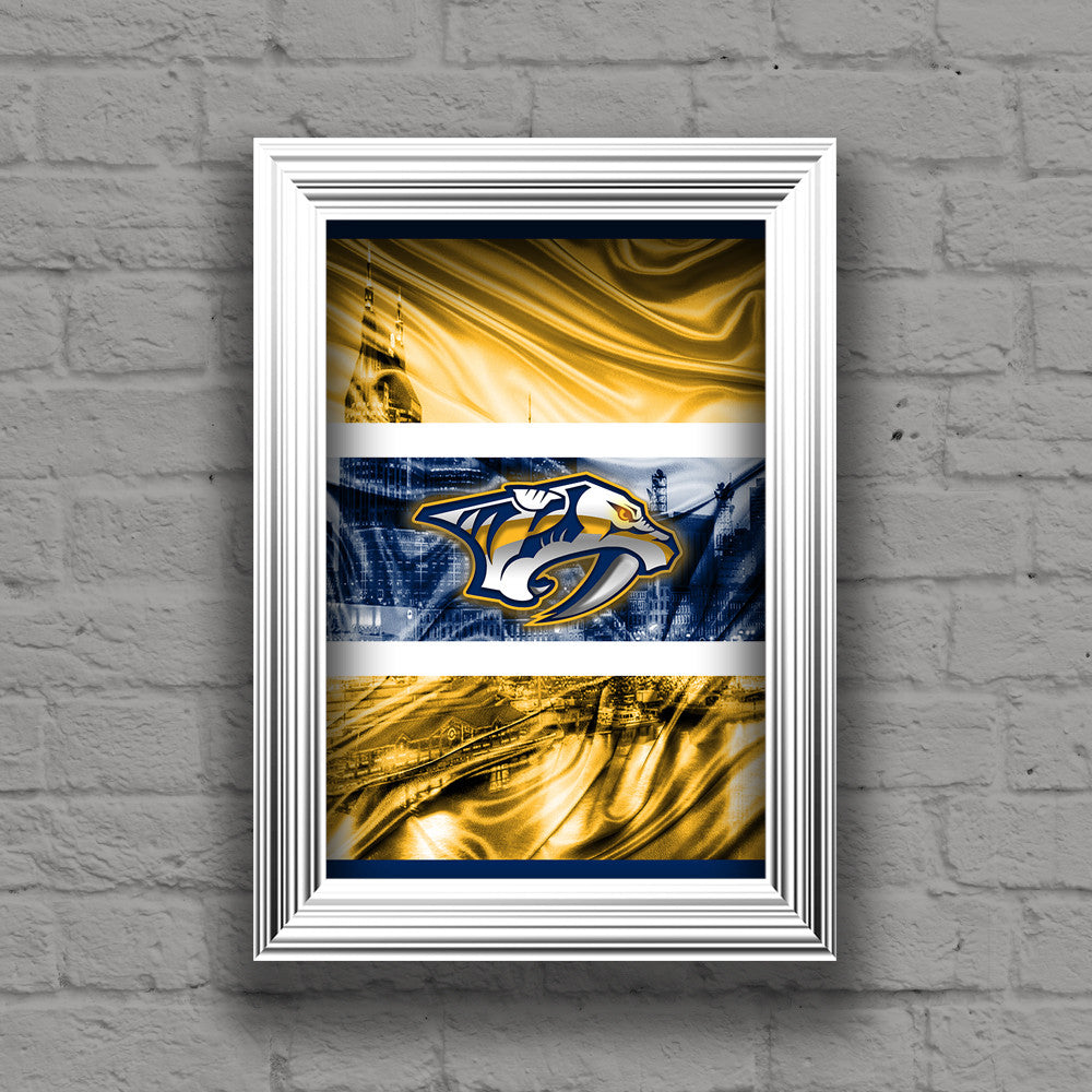Nashville Predators Poster, Nashville Predators Hockey Print, Predator ...