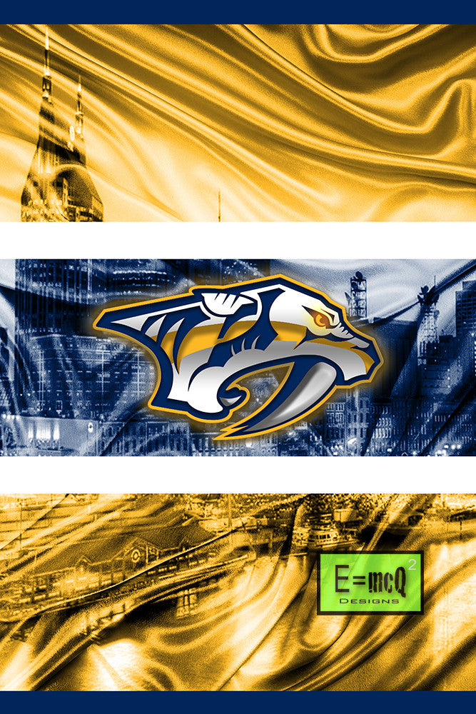 Nashville Predators Poster, Nashville Predators Hockey Print, Predator ...