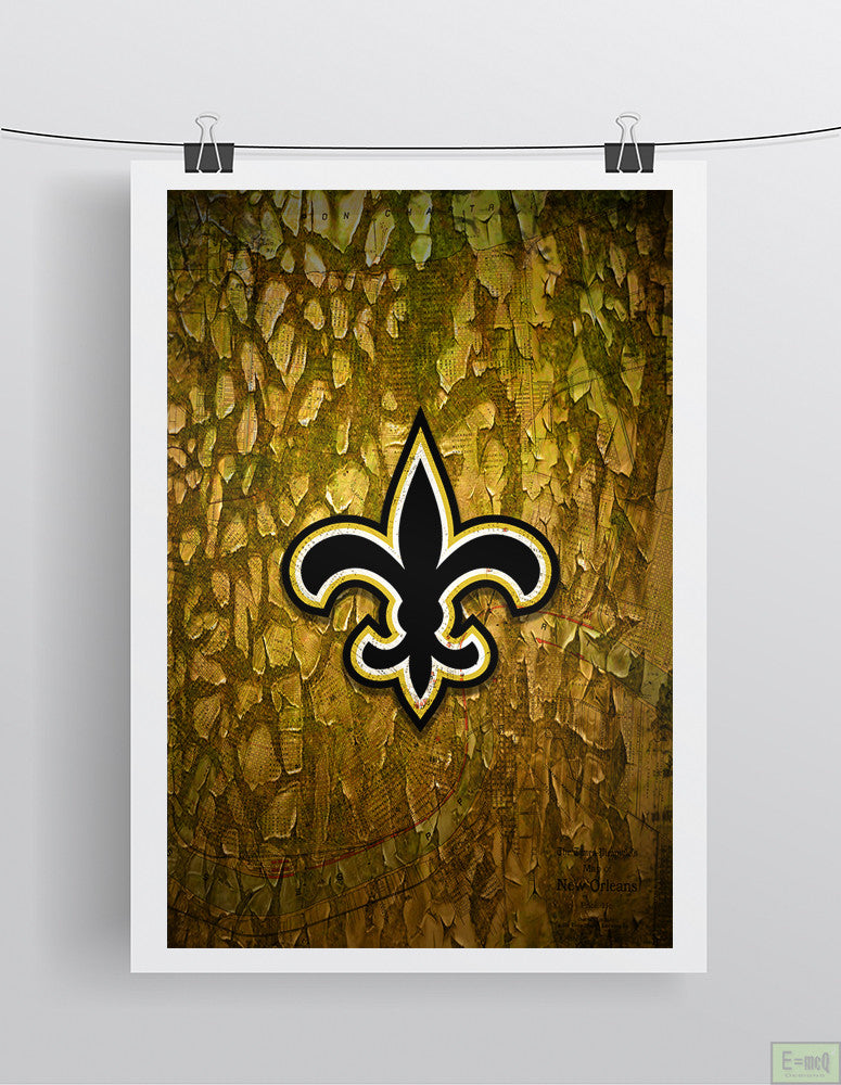 New Orleans Saints Sports Poster, New Orleans SAINTS Artwork, Saints i ...