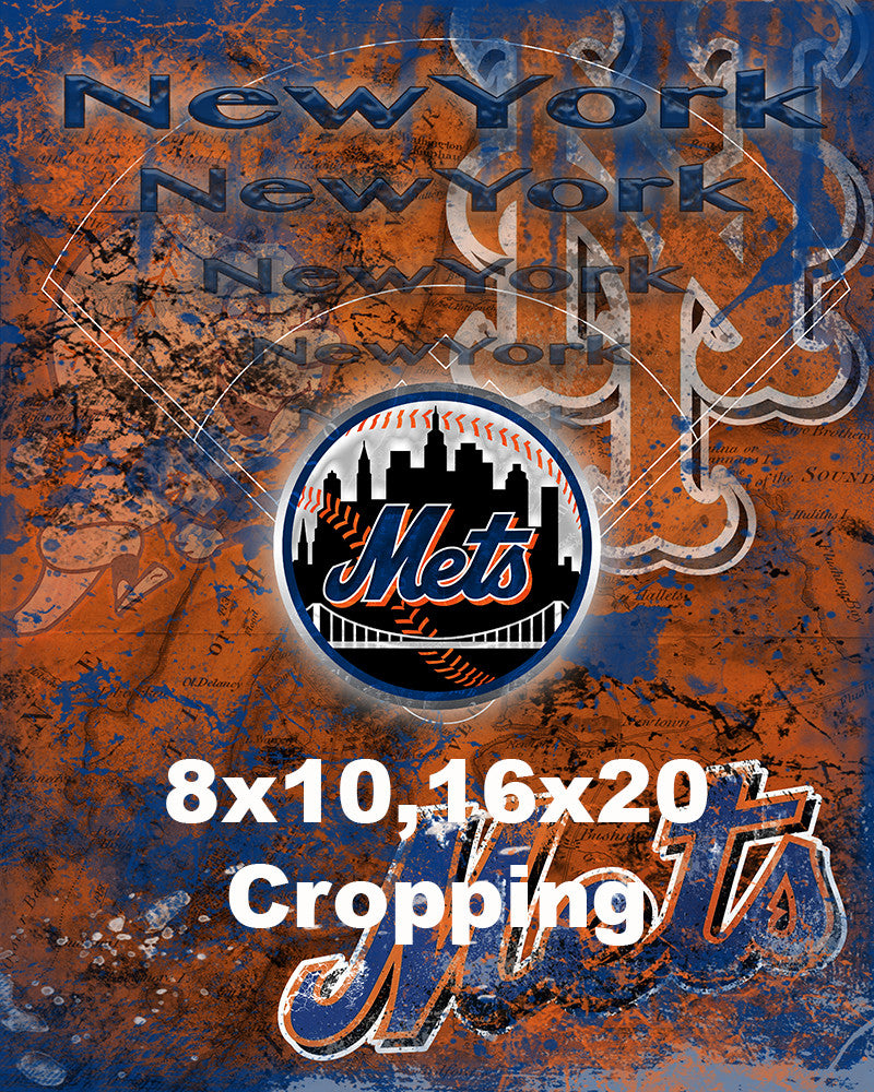 New York Mets Poster, New York Mets Artwork Gift, Mets Layered Man Cav ...