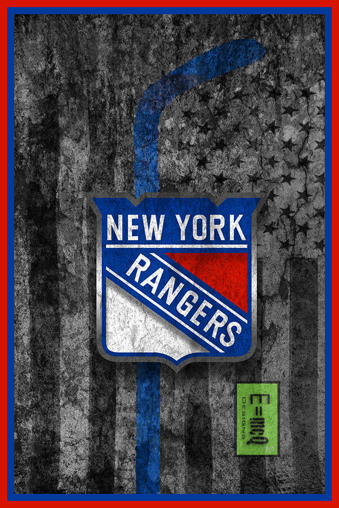 New York Rangers Hockey Flag Poster, New York Rangers Flag Print, NY R ...
