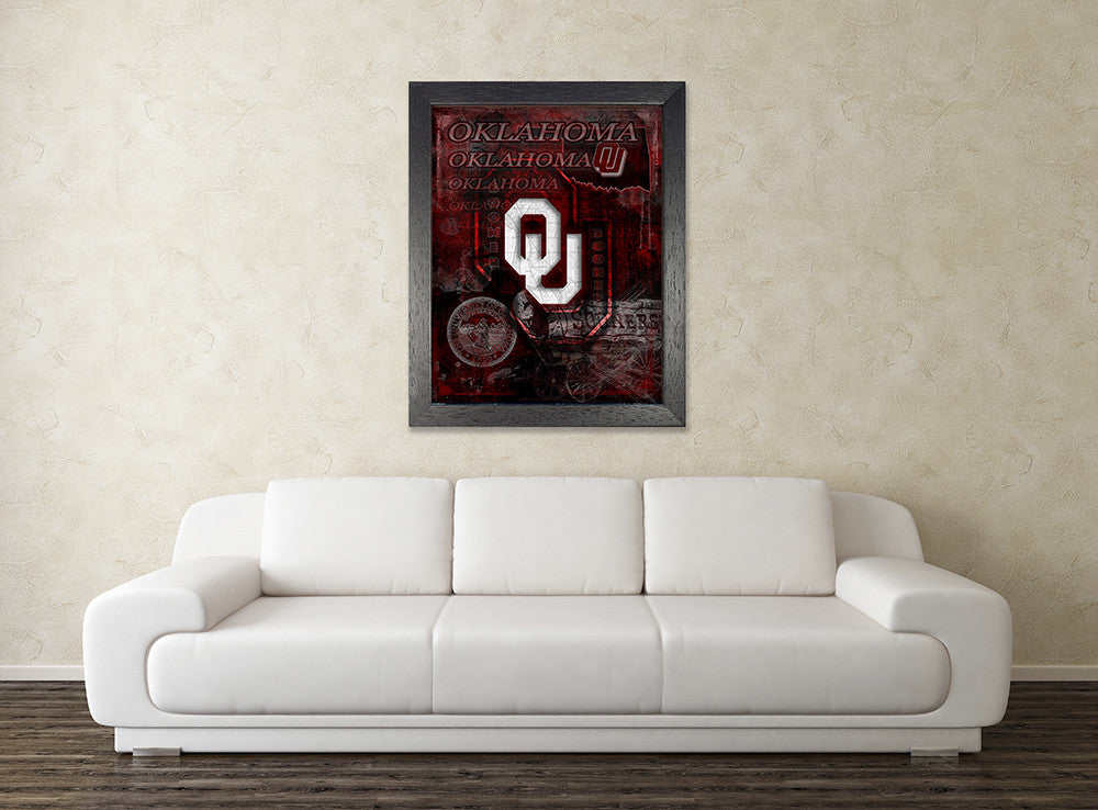 Oklahoma Poster, University of Oklahoma Gift, OU Man Cave, Sooners Pri ...