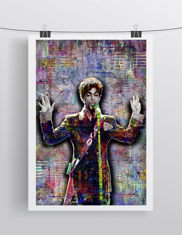 Prince Poster, Prince Gray Tribute Fine Art – McQDesign