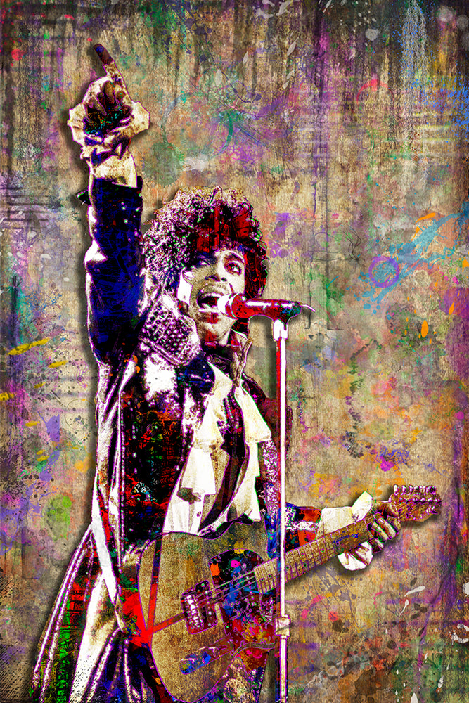 Prince Pop Art Poster, Prince Tribute, Prince Fine Art Gift, Prince In ...