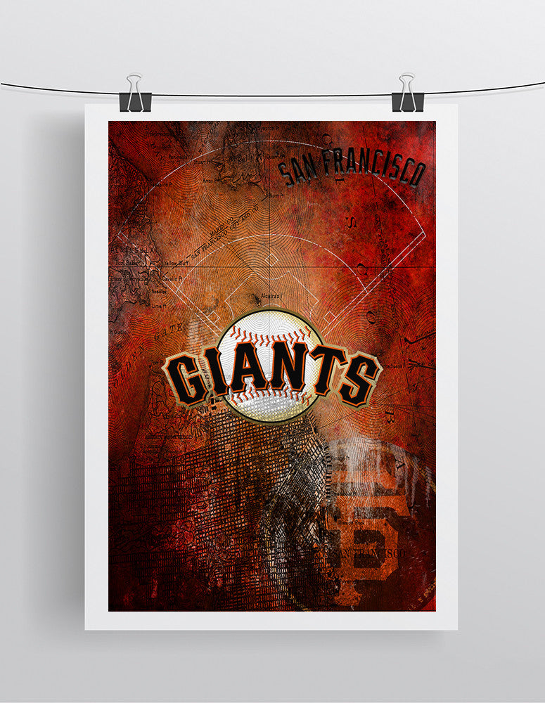 San Fransisco Giants Poster, San Fransisco Giants Artwork Gift, Giants ...