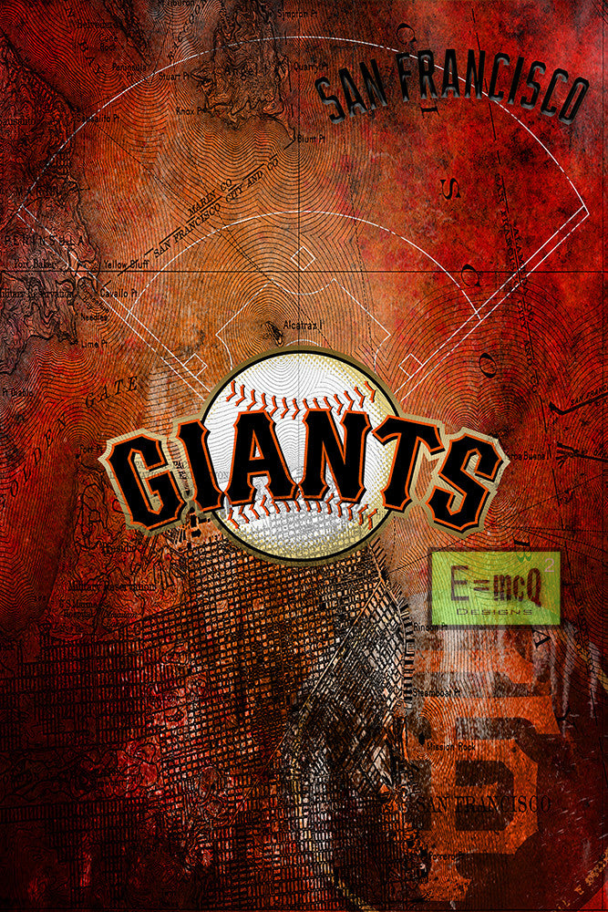 San Fransisco Giants Poster, San Fransisco Giants Artwork Gift, Giants ...