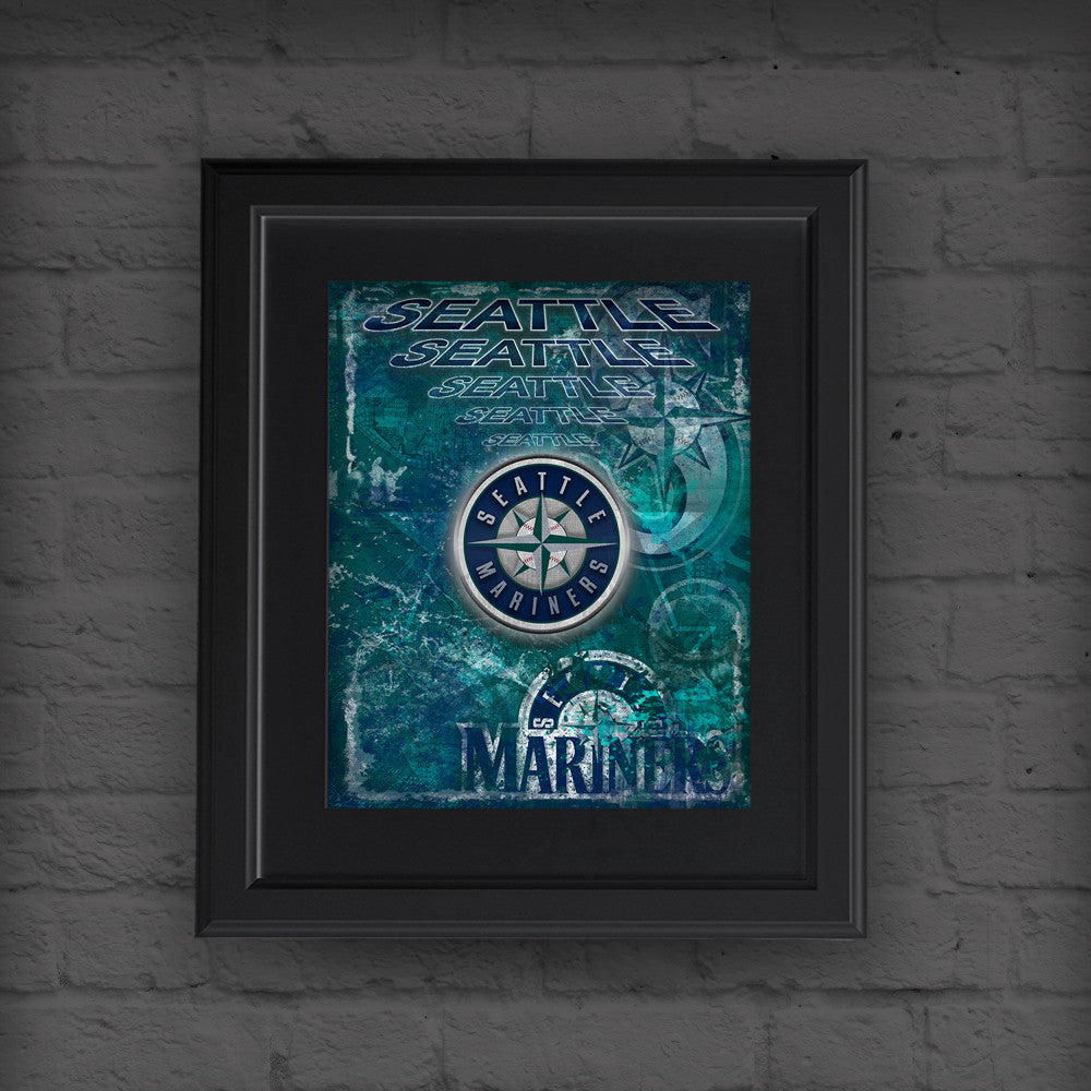 Seattle Mariners Poster, Seattle Mariners Artwork Gift, Mariners Layer ...