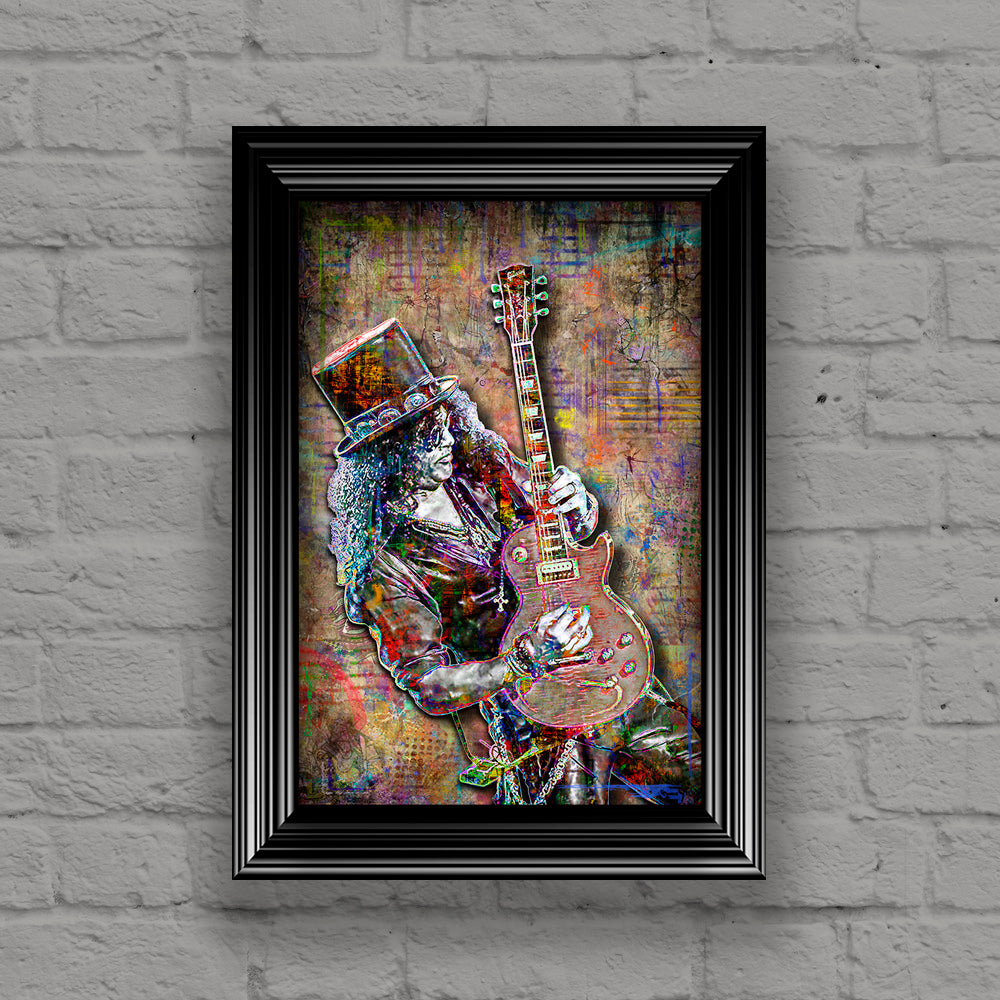 Slash Poster, Slash of Guns N Roses Print 3, Slash Tribute Fine Pop Ar ...