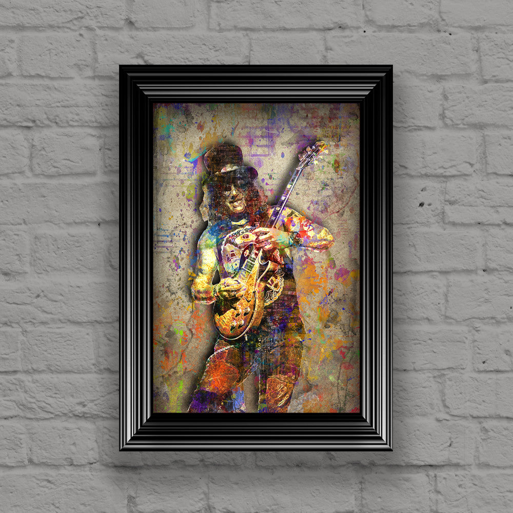 Slash Poster, Slash of Guns N Roses Portrait Gift, Slash Colorful Laye ...