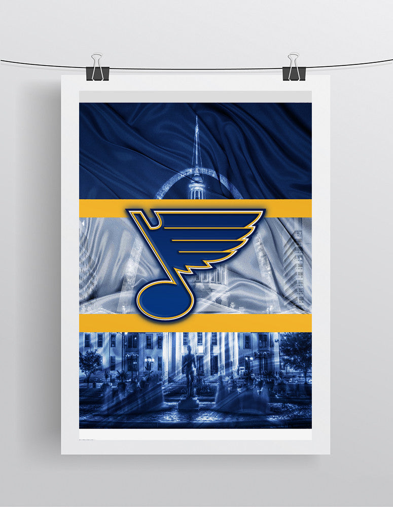 St. Louis Blues Poster, Saint Louis Blues Hockey Gift, Blues Man Cave ...