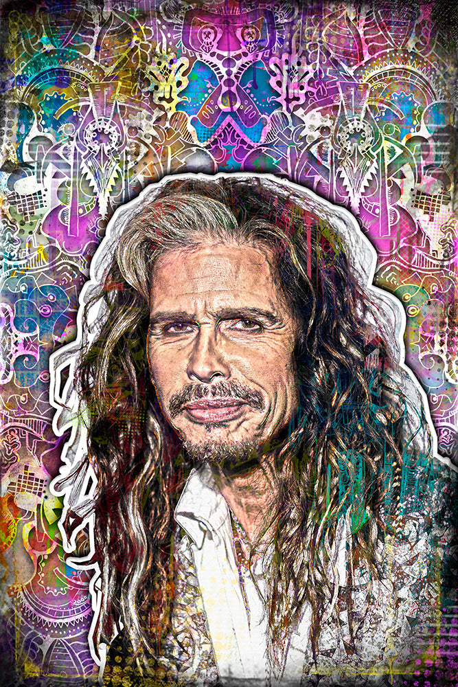 Steven Tyler Poster, Steven Tyler of Aerosmith Tribute Portrait Gift ...