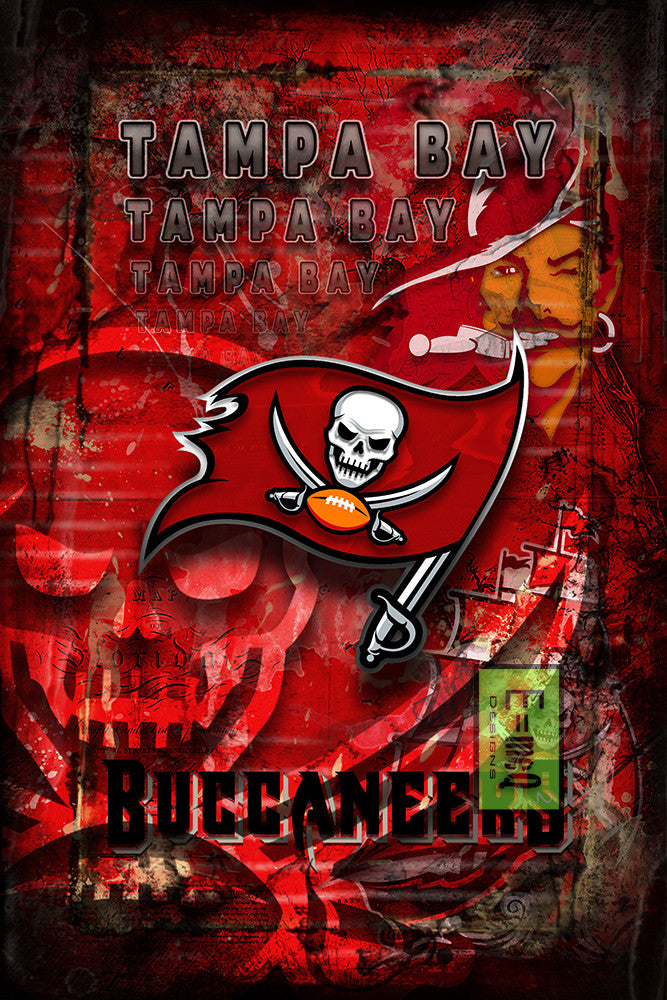 Tampa Bay Buccaneers Football Poster, Tampa Bay Buccaneers Artwork, Bu ...