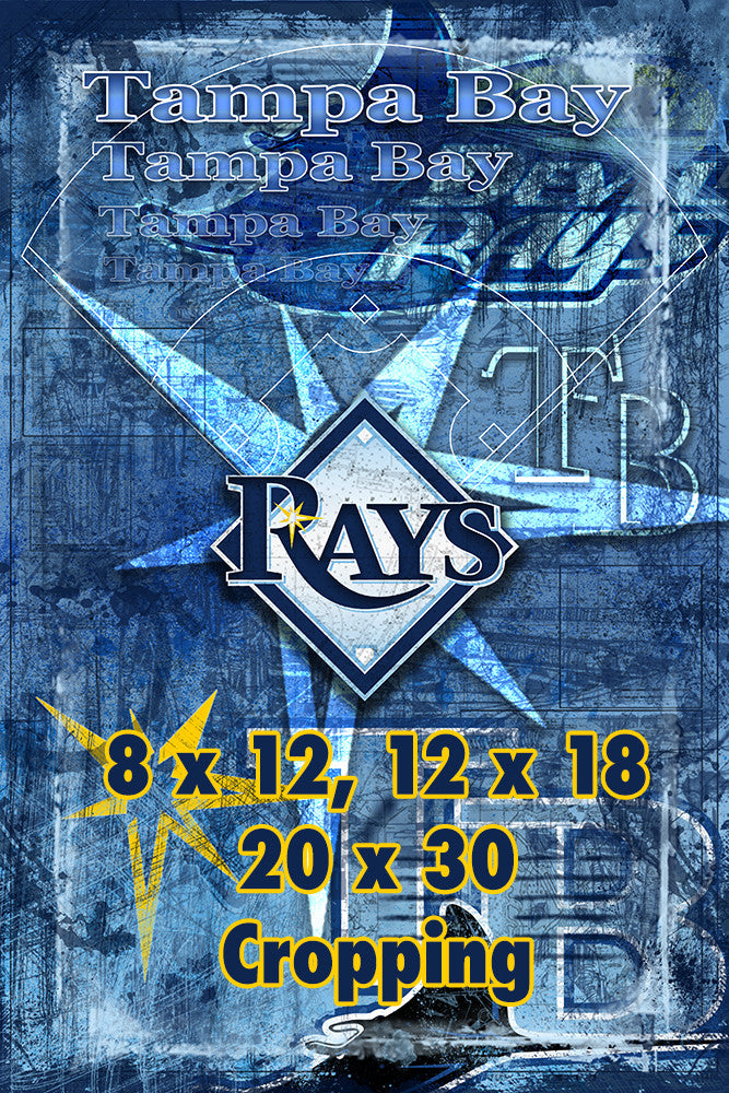 Tampa Bay Rays Poster, Tampa Bay Rays Artwork Gift, Rays Layered Man C ...