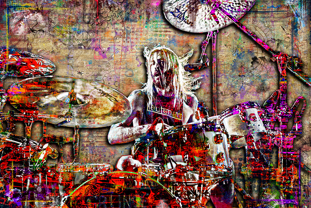 Taylor Hawkins Foo Fighters Poster, Taylor Hawkins Pop Art , Taylor Ho ...