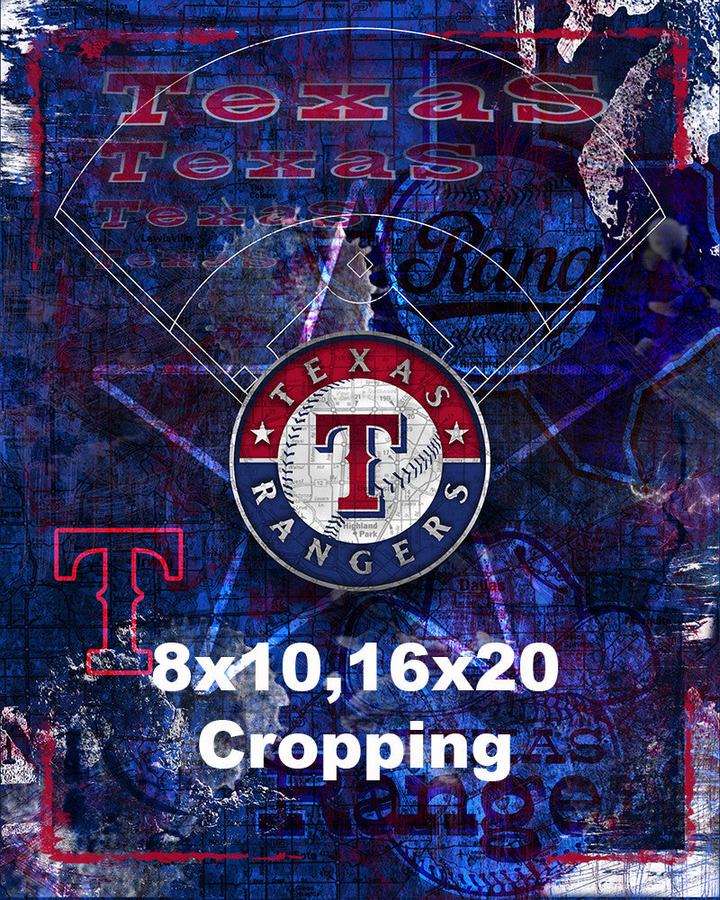 Texas Rangers Poster, Texas Rangers Artwork Gift, Rangers Layered Man ...