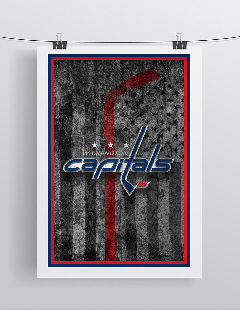 Washington Capitals Hockey Flag Poster, Washington Capitals Gift, Caps ...