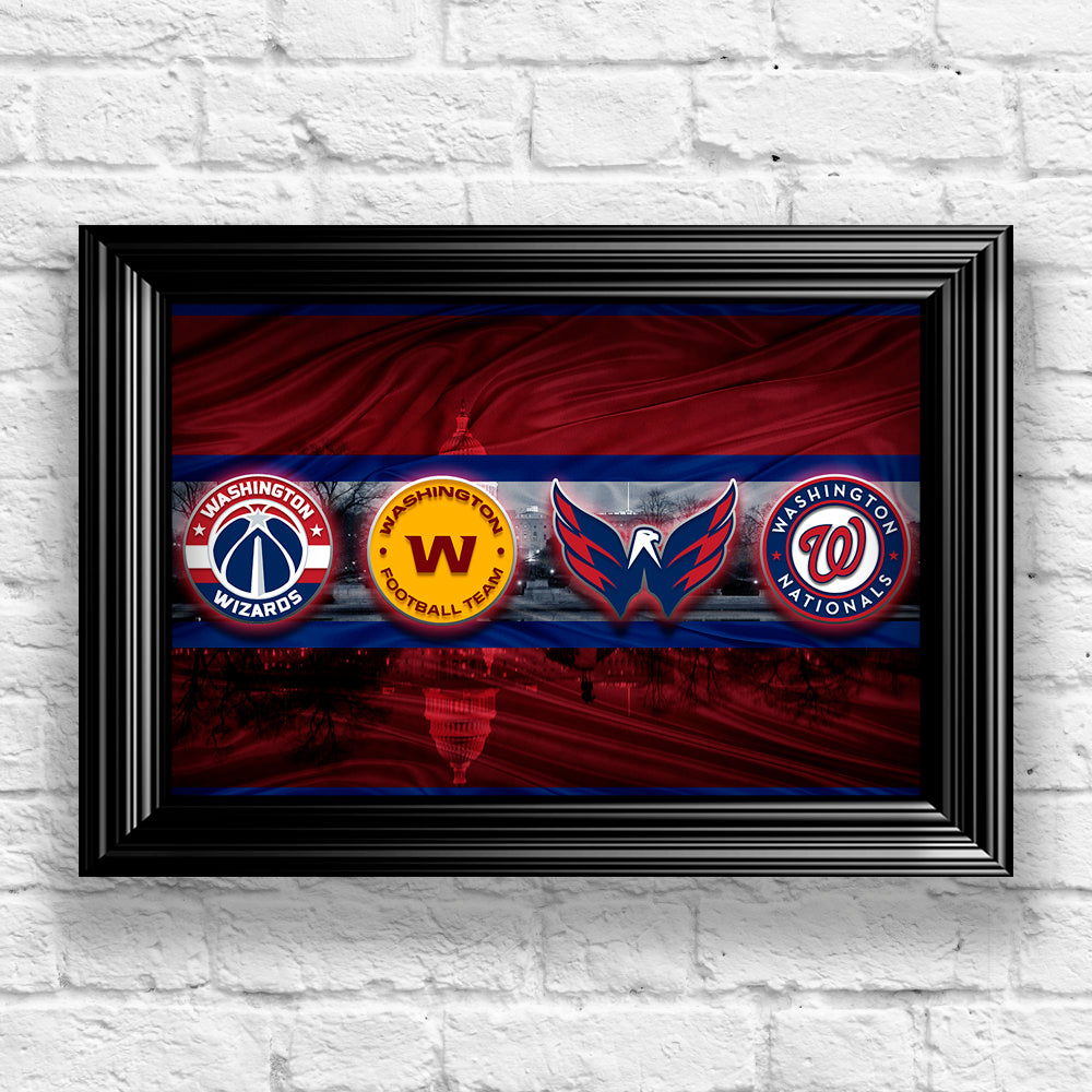 Washington Sports Teams Poster, Washington Nationals, Washington Capit ...