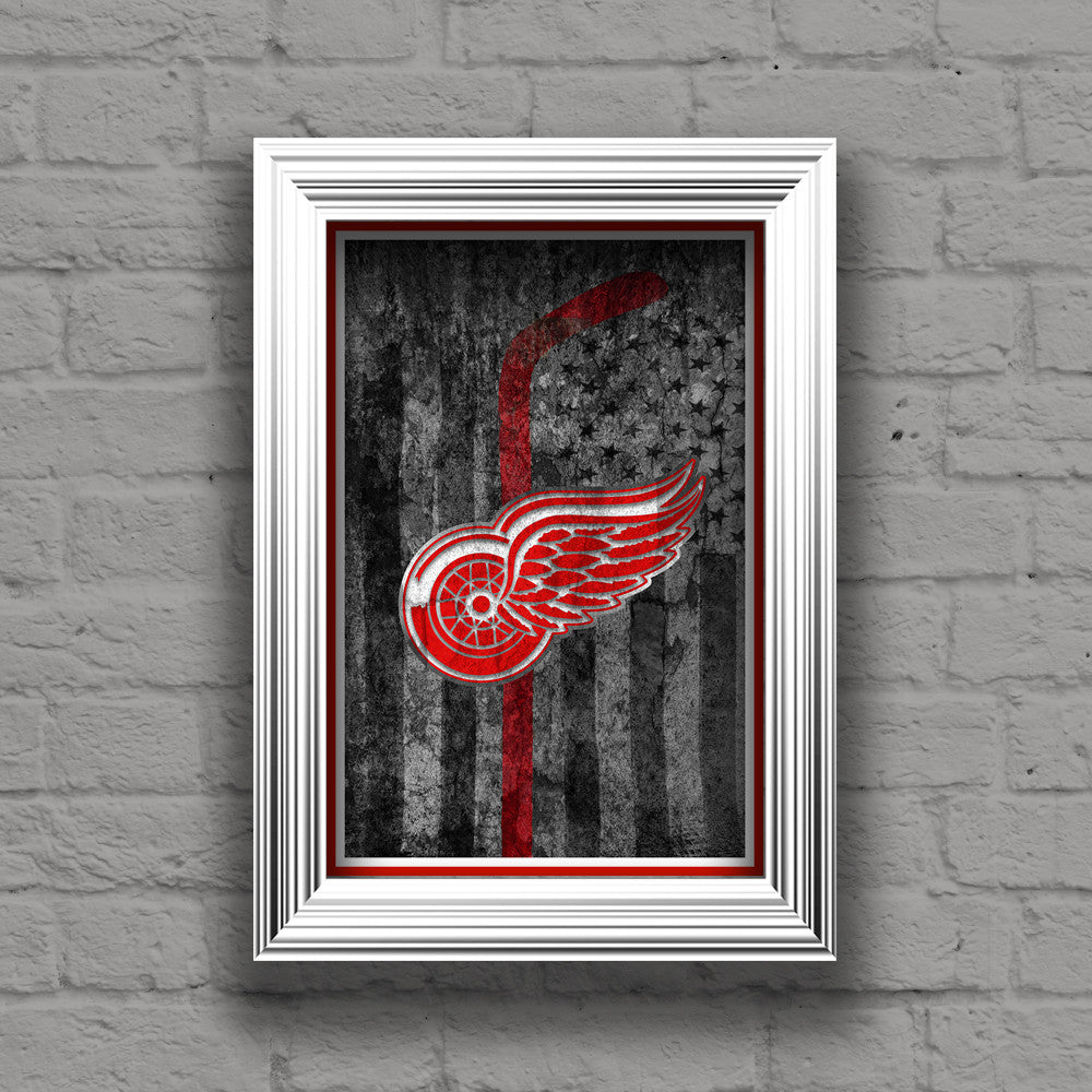 Detroit Red Wings Hockey Flag Poster, Detroit Red Wings Hockey Flag, R ...