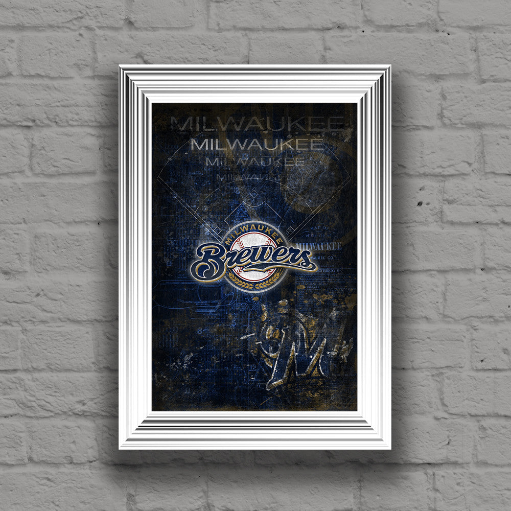 Milwaukee Brewers Poster, Milwaukee Brewers Artwork Gift, Brewers Laye ...