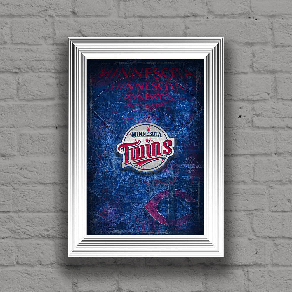 Minnesotta Twins Poster, Minnesota Twins Artwork Gift, Twins Layered M ...