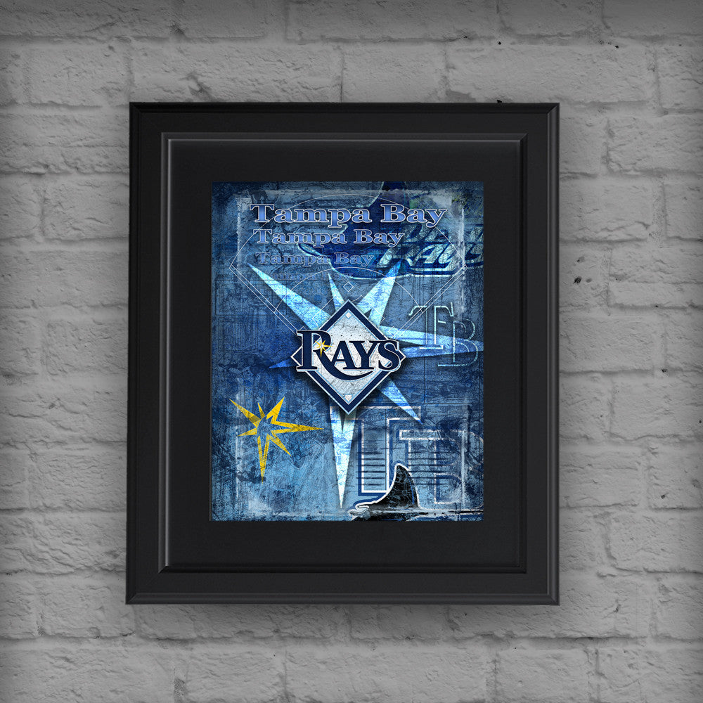 Tampa Bay Rays Poster, Tampa Bay Rays Artwork Gift, Rays Layered Man C ...