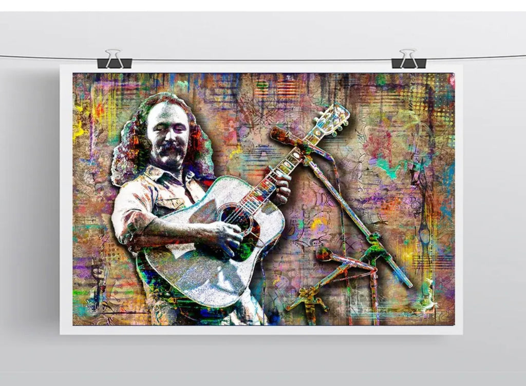 Copy of David Crosby Poster, CSNY Gift, Crosby Stills And Nash Tribute ...