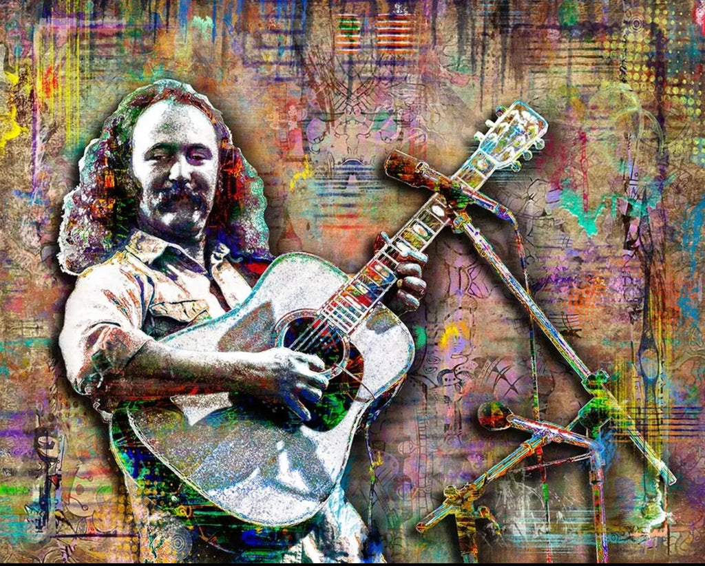 Copy of David Crosby Poster, CSNY Gift, Crosby Stills And Nash Tribute ...
